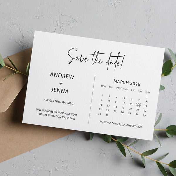 Calendar script save the date cards JENNA105 – NIVI Design