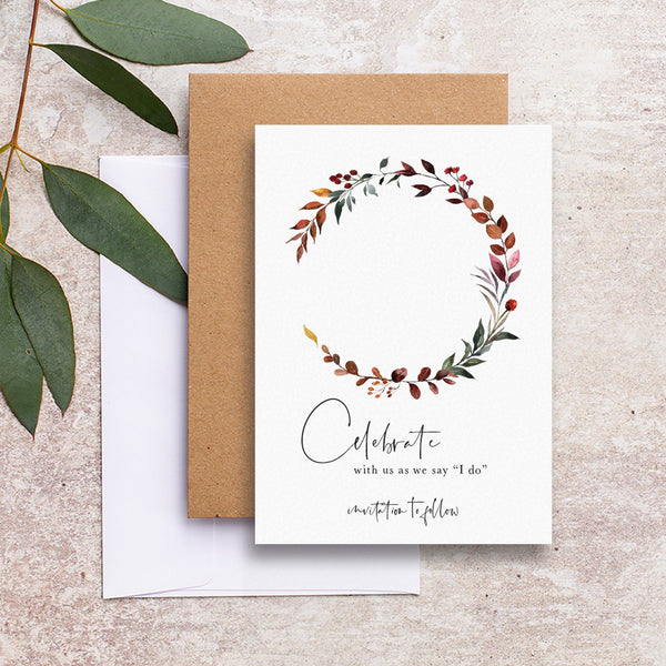 All year round save the date backing card Four seasons – NIVI Design