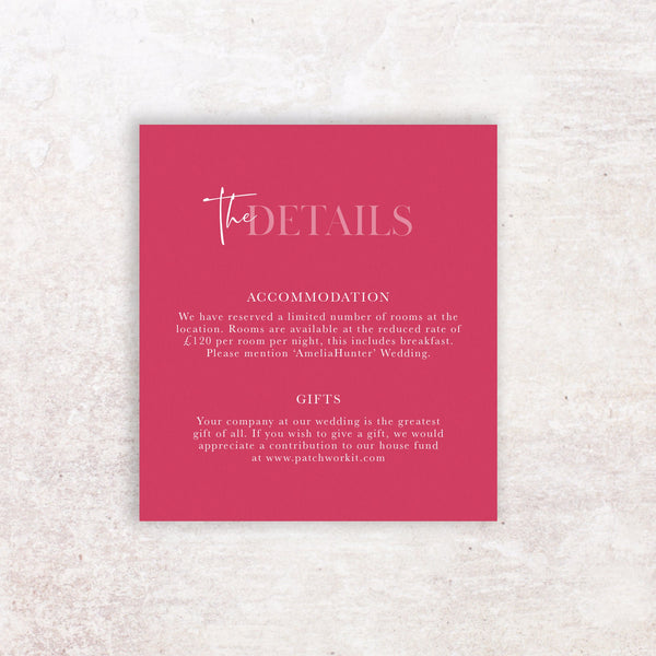 Amelia Information card – NIVI Design
