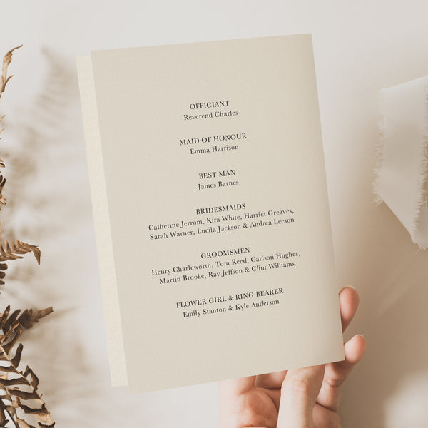 Amelia order of service – NIVI Design