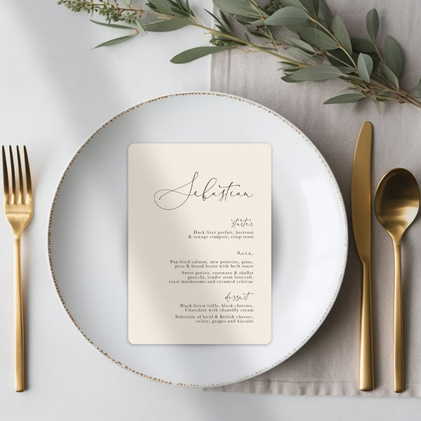 Annabel menu cards – NIVI Design