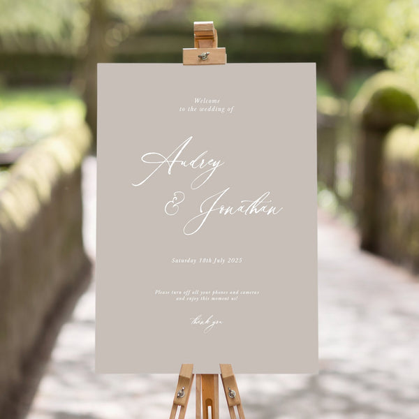 Audrey no camera welcome sign – NIVI Design