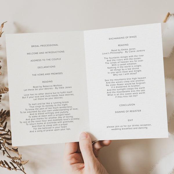 Bold order of service – NIVI Design