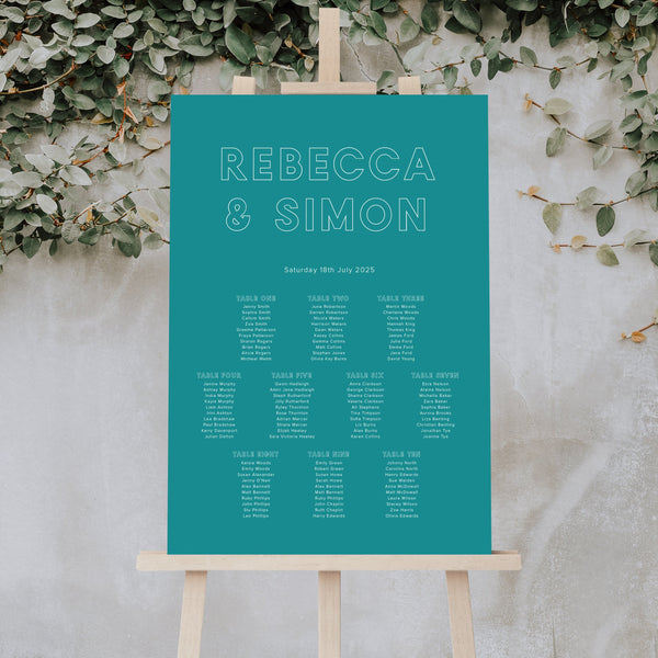Bold table plan – NIVI Design