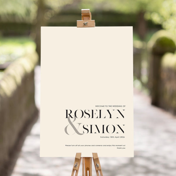 Roselyn no camera welcome sign – NIVI Design