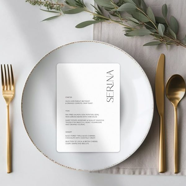 Serina menu cards – NIVI Design