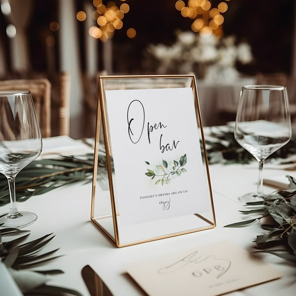 Open bar sign - Evergreen – NIVI Design