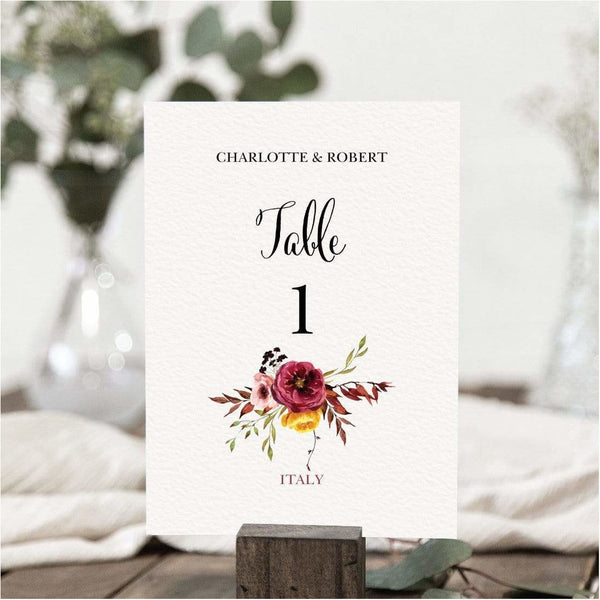 Fall Table Numbers – NIVI Design