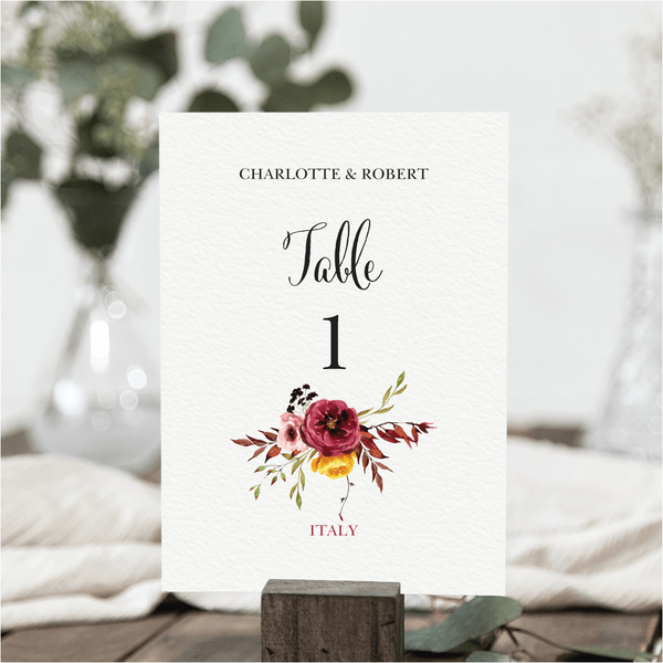 Fall Table Numbers – NIVI Design